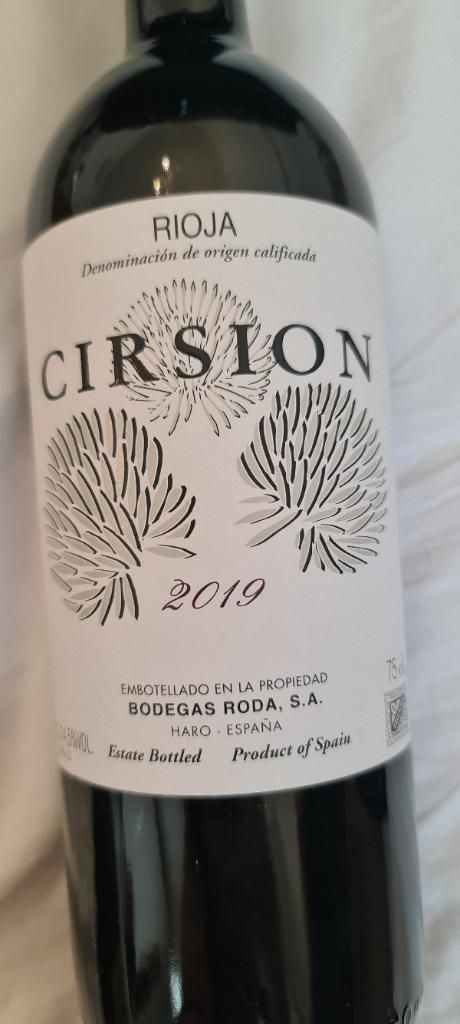 2019 Bodegas Roda Rioja Cirsion, Spain, La Rioja, Rioja - CellarTracker