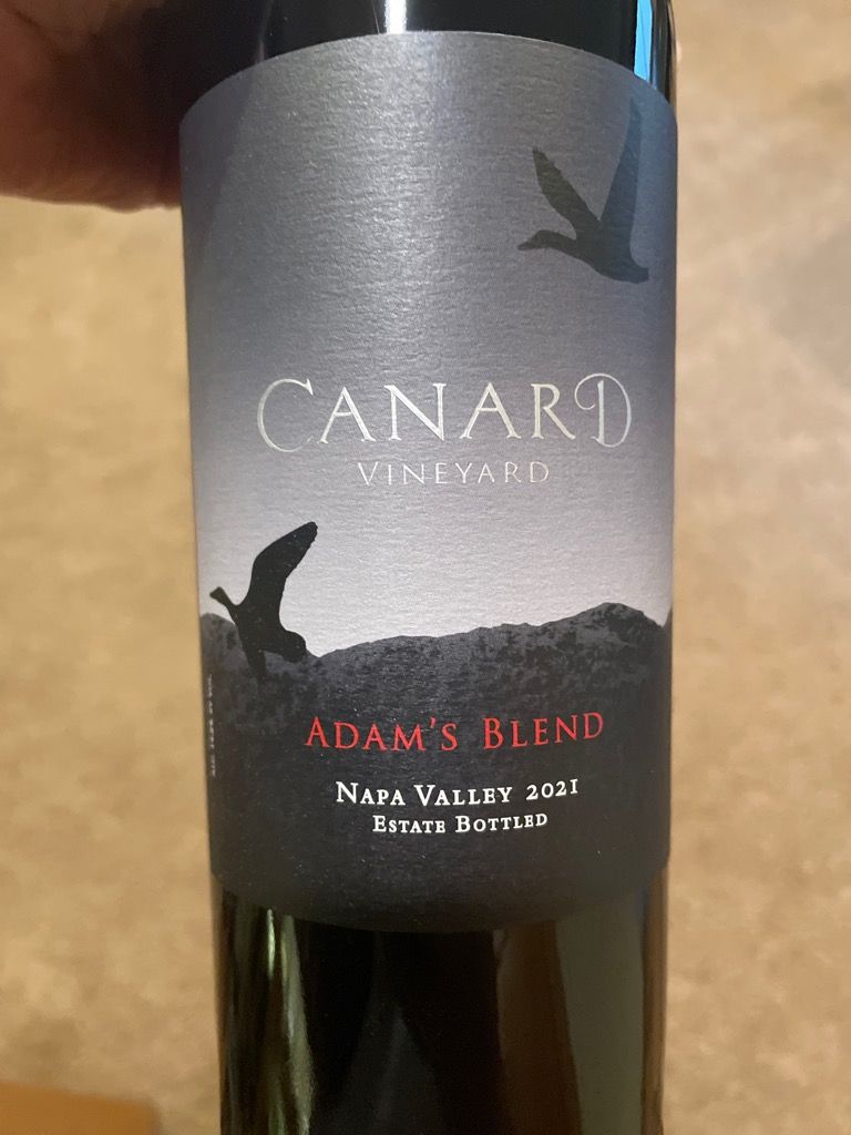 2022 Canard Vineyard Adam's Blend Estate, USA, California, Napa Valley ...