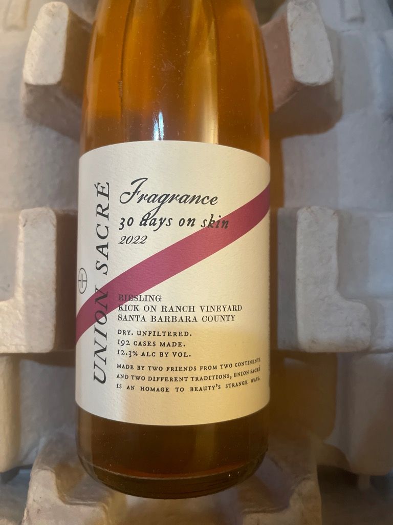 2022 Union Sacré Riesling Fragrance Kick-On Ranch Vineyard, USA ...
