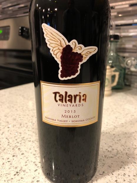 2015 Talaria Vineyards Merlot, USA, California, Napa Valley - CellarTracker