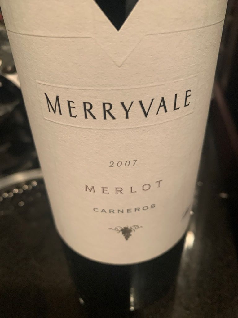 2007 Merryvale Merlot Carneros, USA, California, Napa / Sonoma ...