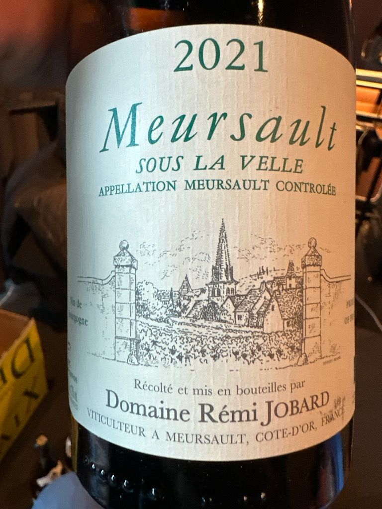 2021 Domaine Rémi Jobard Meursault Sous La Velle, France, Burgundy ...