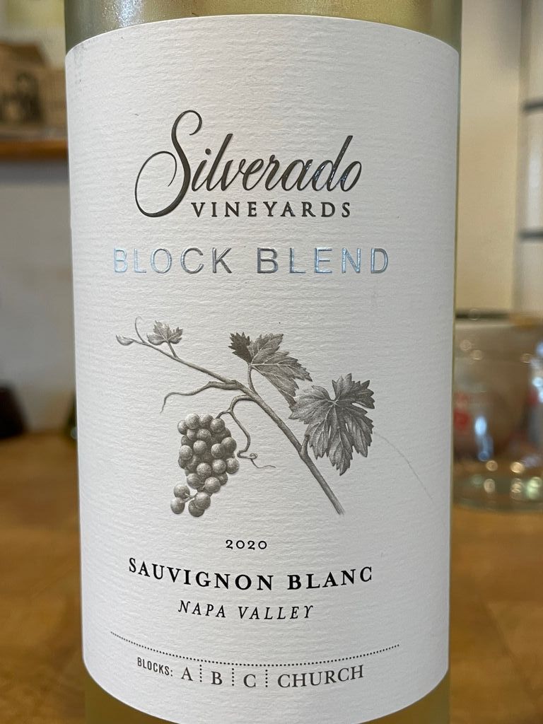 2020 Silverado Vineyards Sauvignon Blanc Block Blend A B C Church, USA ...