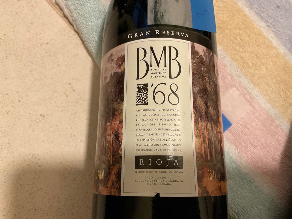 1968 Martinez Bujanda Rioja Viña Bujanda Gran Reserva, Spain, La Rioja ...
