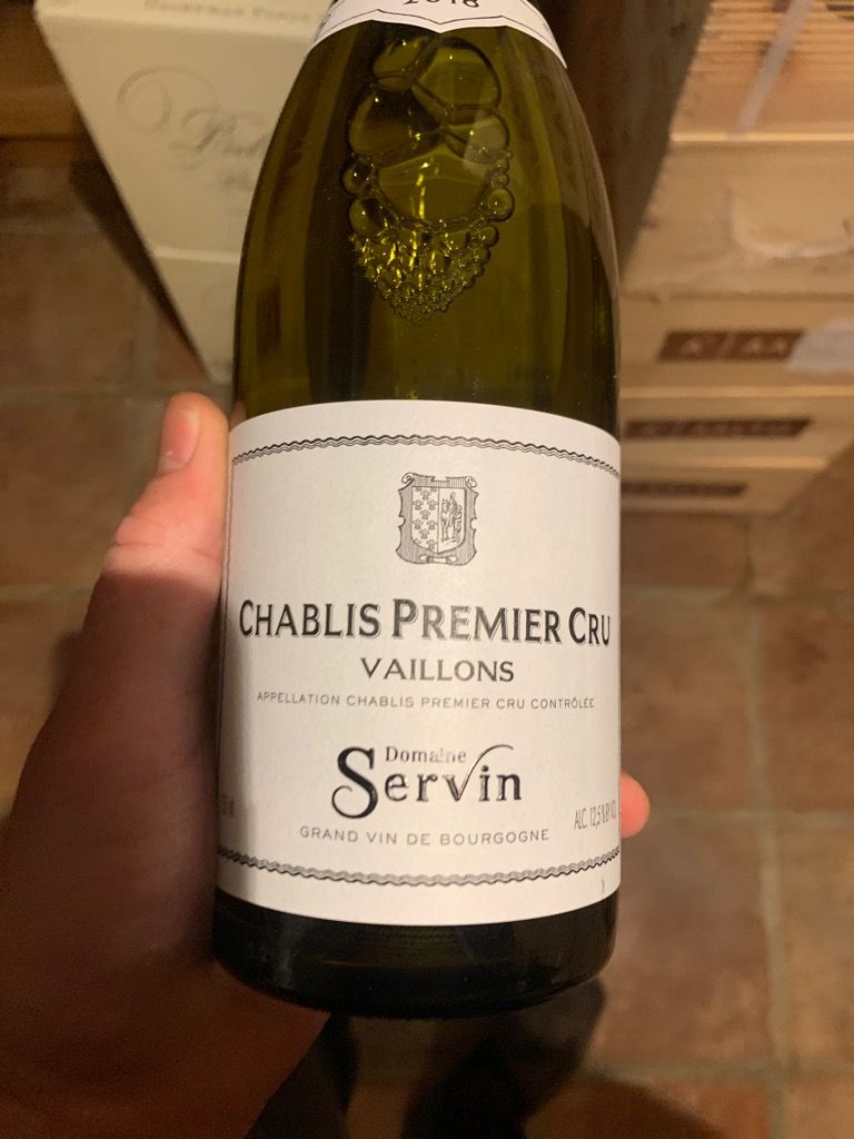 2018 Domaine Servin Chablis 1er Cru Vaillons, France, Burgundy, Chablis ...