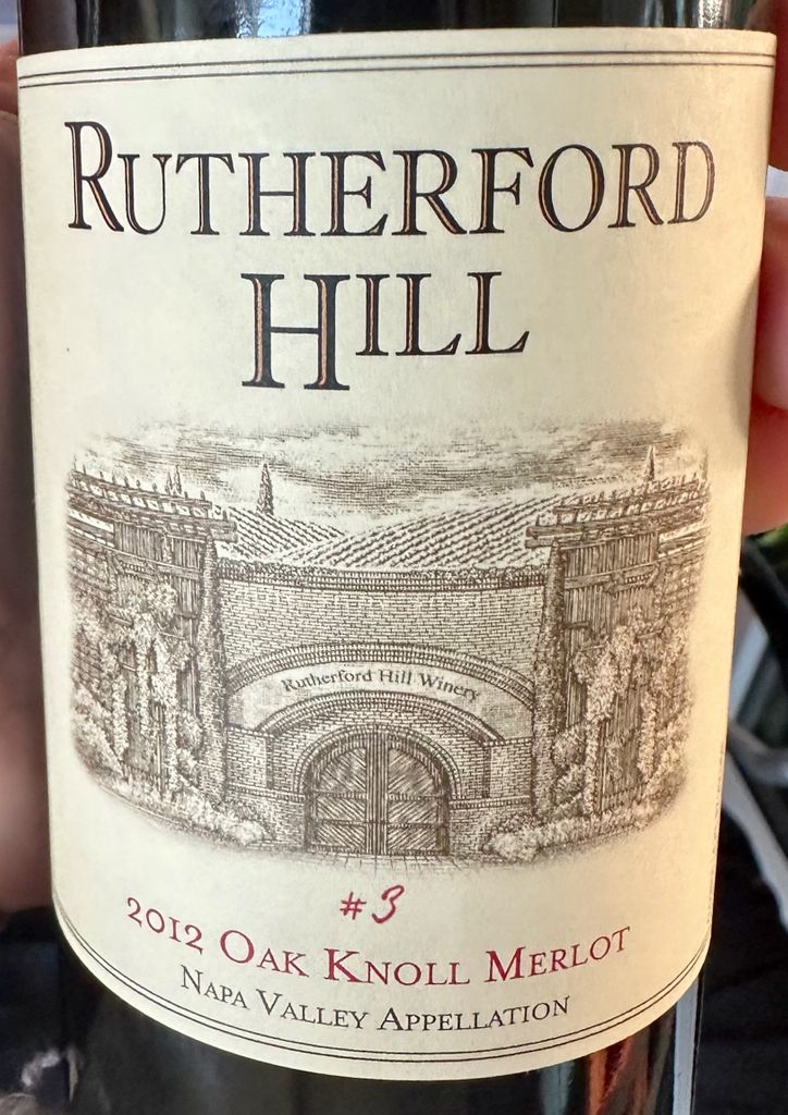 2012 Rutherford Hill Merlot, USA, California, Napa Valley, Oak Knoll ...