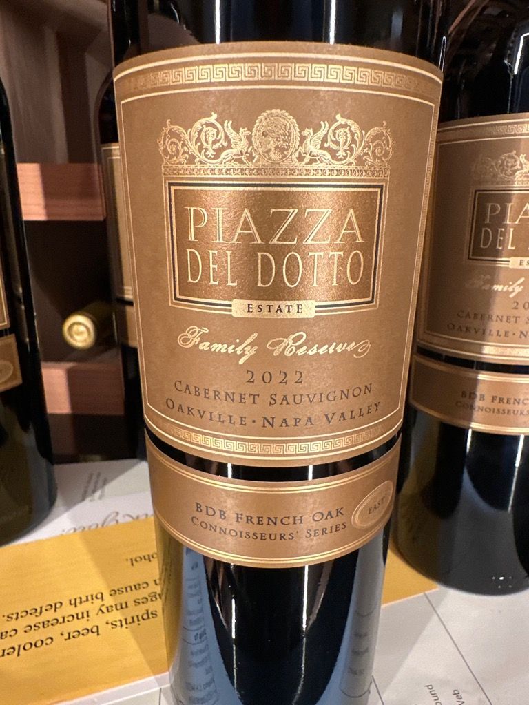 2021 Piazza Del Dotto Cabernet Sauvignon Family Reserve Oakville Estate ...