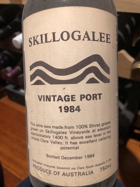1980 Skillogalee Shiraz Vintage Port, Australia, South Australia, Mount ...
