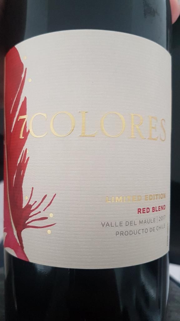 2017 7 Colores Limited Edition Red Blend, Chile, Maipo Valley ...