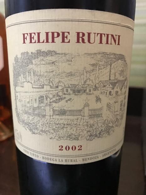 2002 Rutini Felipe Rutini, Argentina, Mendoza - CellarTracker