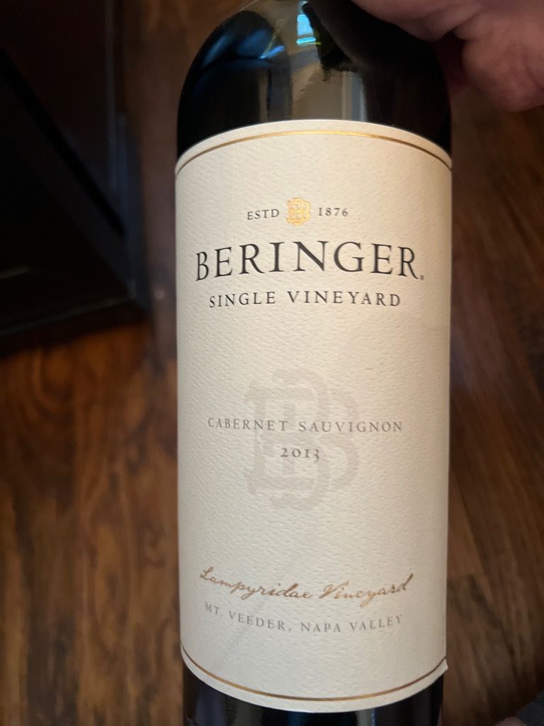 2013 Beringer Vineyards Cabernet Sauvignon Lampyridae Vineyard, USA ...