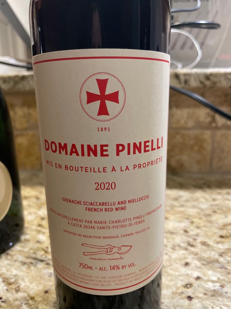2020 Domaine Pinelli Grenache Sciaccarellu Niellucciu, France, Corsica ...