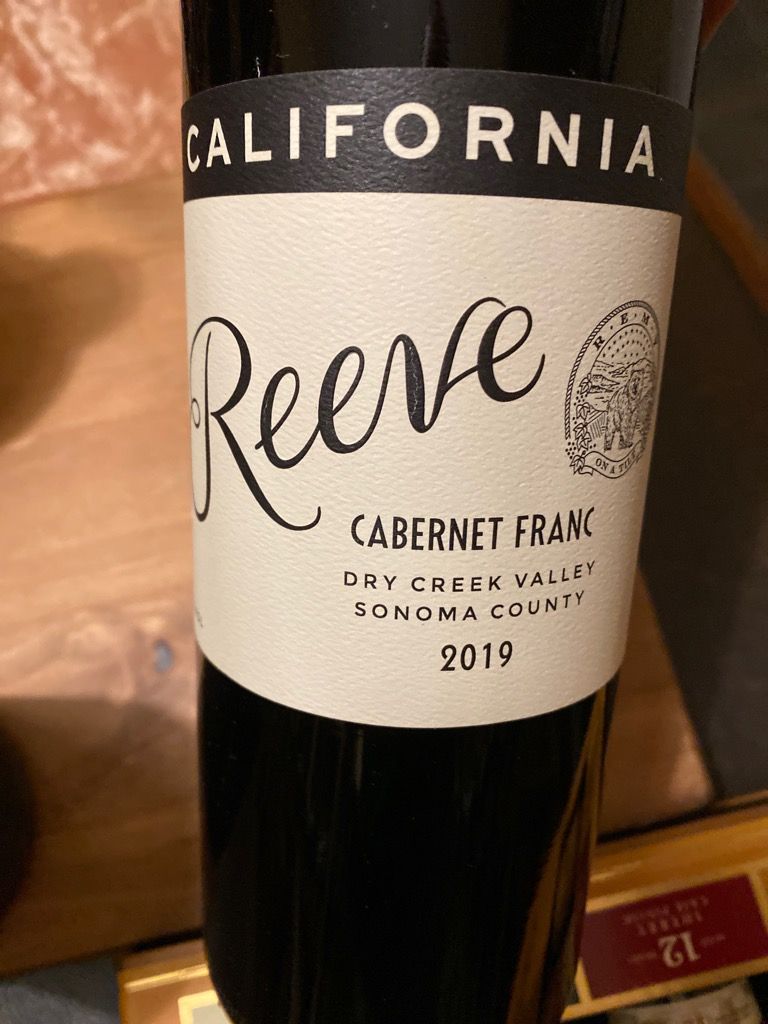 2019 Reeve Wines Cabernet Franc, USA, California, North Coast, Anderson ...