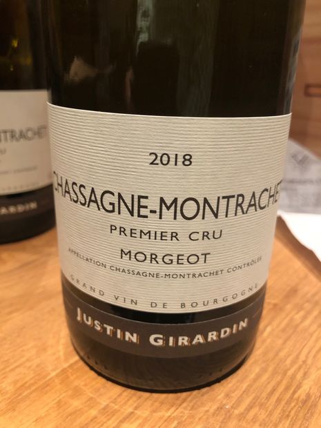 2017 Justin Girardin Chassagne-Montrachet 1er Cru Morgeot, France ...