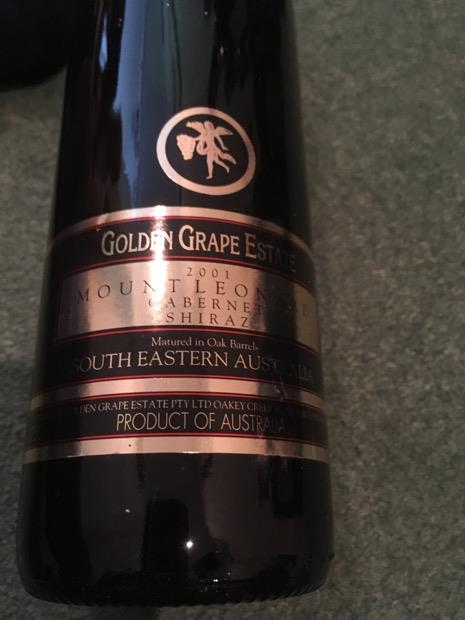 2001 Golden Grape Estate Mount Leonard, Australia, South Eastern ...