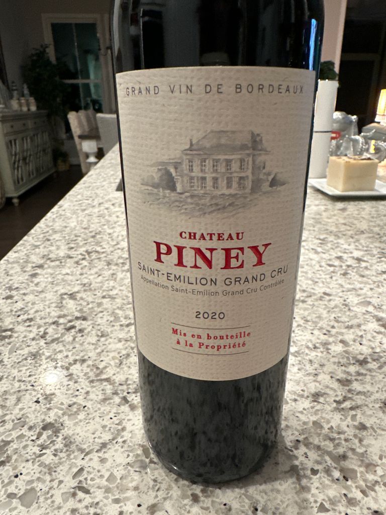 2020 Château Piney, France, Bordeaux, Libournais, St. Émilion Grand Cru ...