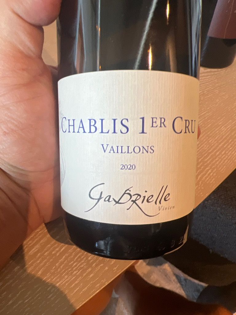 2020 Gabrielle Vivien Chablis 1er Cru Vaillons France Burgundy