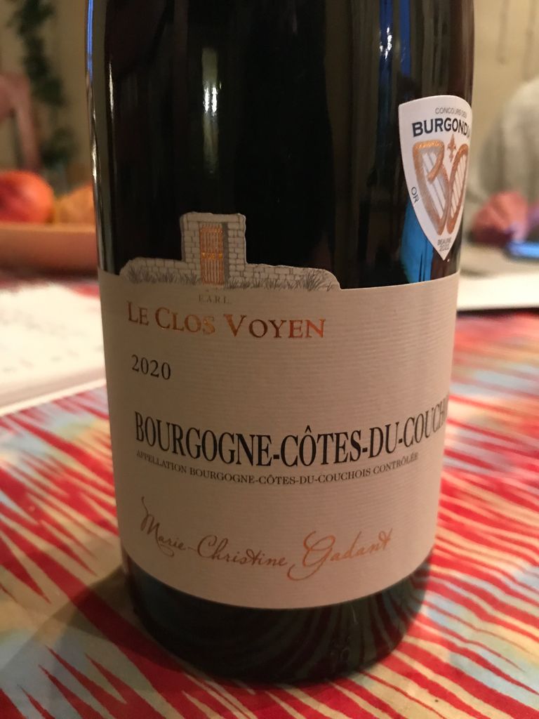 2021 Marie-Christine Gadant Bourgogne Côtes du Couchois, France ...