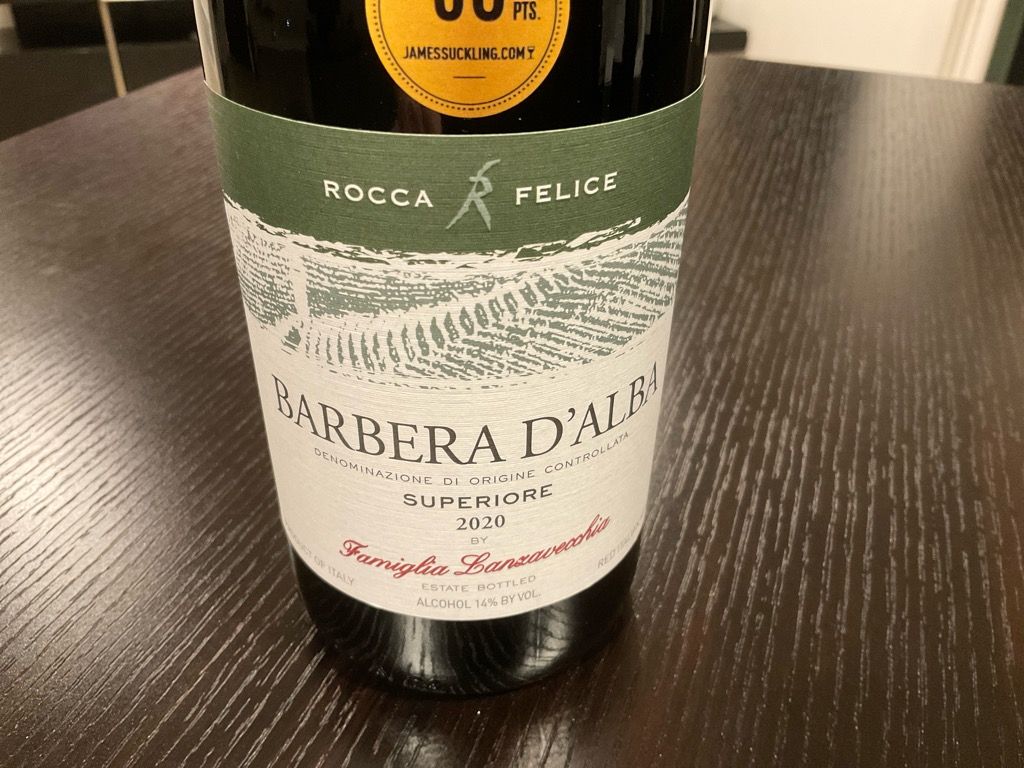 2020 Rocca Felice Barbera d'Alba Superiore Famiglia Lanzavecchia, Italy ...