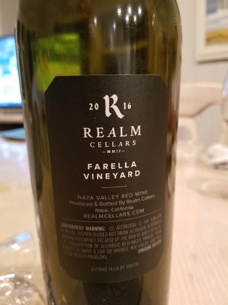 2016 Realm Cellars Farella Vineyard, USA, California, Napa Valley ...