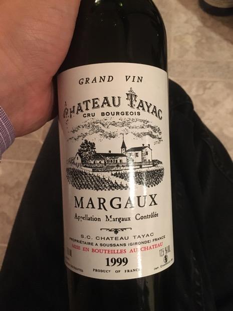 1999 Château Tayac Margaux, France, Bordeaux, Médoc, Margaux ...