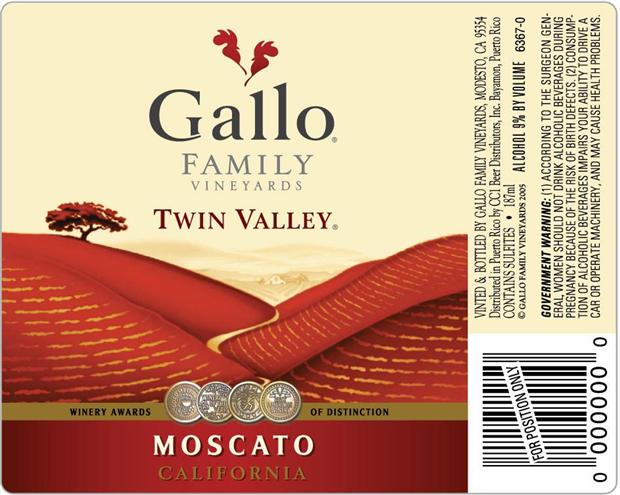 NV Gallo Family Vineyards / Gallo of Sonoma Moscato Twin Valley, USA ...