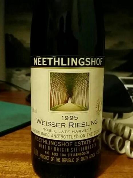 1998 Neethlingshof Estate Riesling Noble Late Harvest, South Africa ...