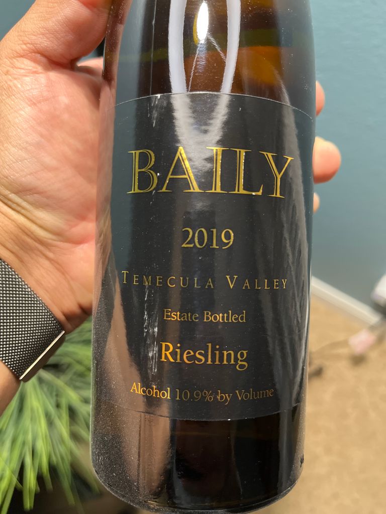 2021 Baily Dry Riesling, USA, California, South Coast, Temecula Valley ...