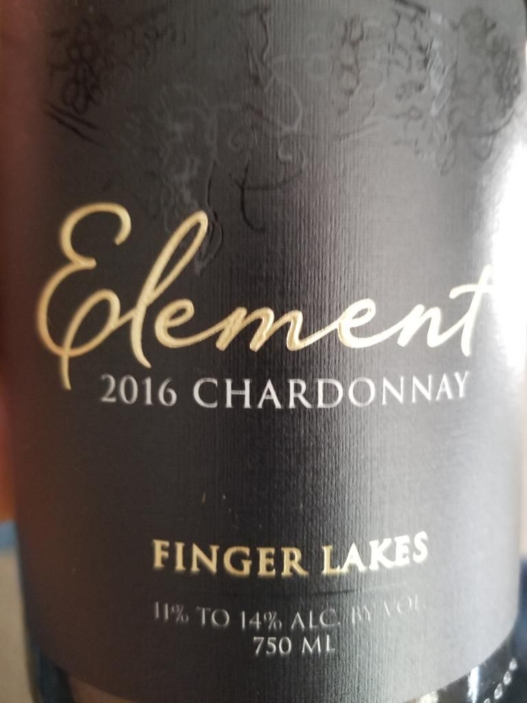 2019 Element Winery Chardonnay, USA, New York, Finger Lakes - CellarTracker