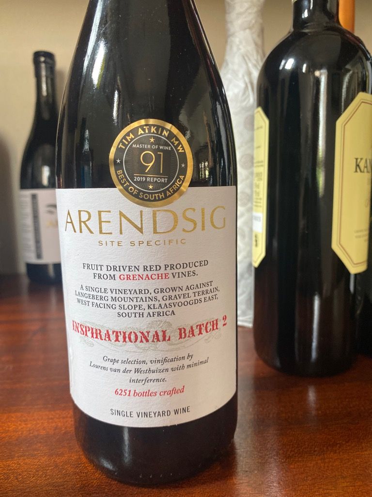 2019 Arendsig Grenache Inspirational Batch 2, South Africa, Breede ...