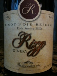 2006 Rizzo Winery Pinot Noir Estate Reserve, USA, Oregon, Willamette ...