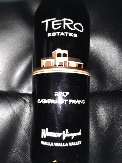 2017 Tero Estates Cabernet Franc Windrow Vineyard, USA, Washington ...