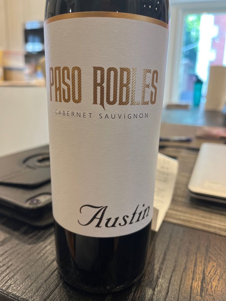 2021 Austin Cellars Cabernet Sauvignon, USA, California, Central Coast ...