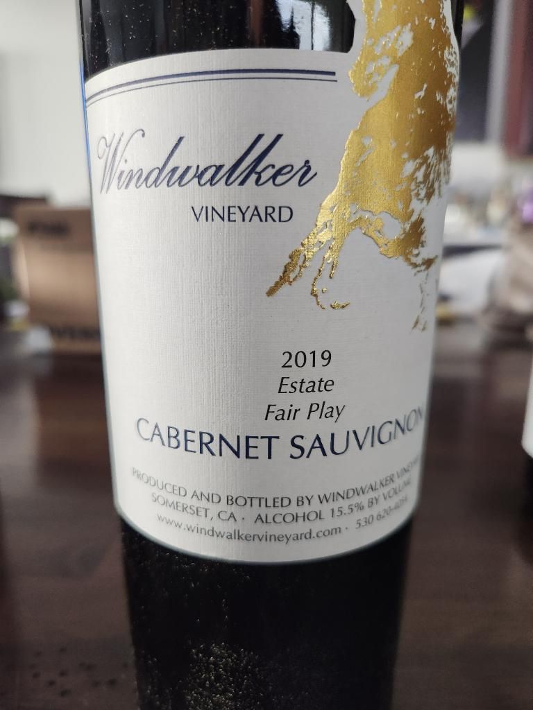 2019 Windwalker Vineyard Cabernet Sauvignon Estate, USA, California ...