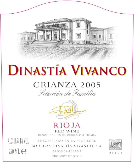 2005 Bodegas Vivanco Rioja Crianza Selección de Familia, Spain, La ...