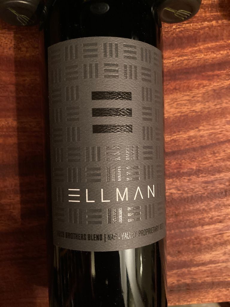 2019 Ellman Family Vineyards BB (Brothers Blend), USA, California, Napa ...