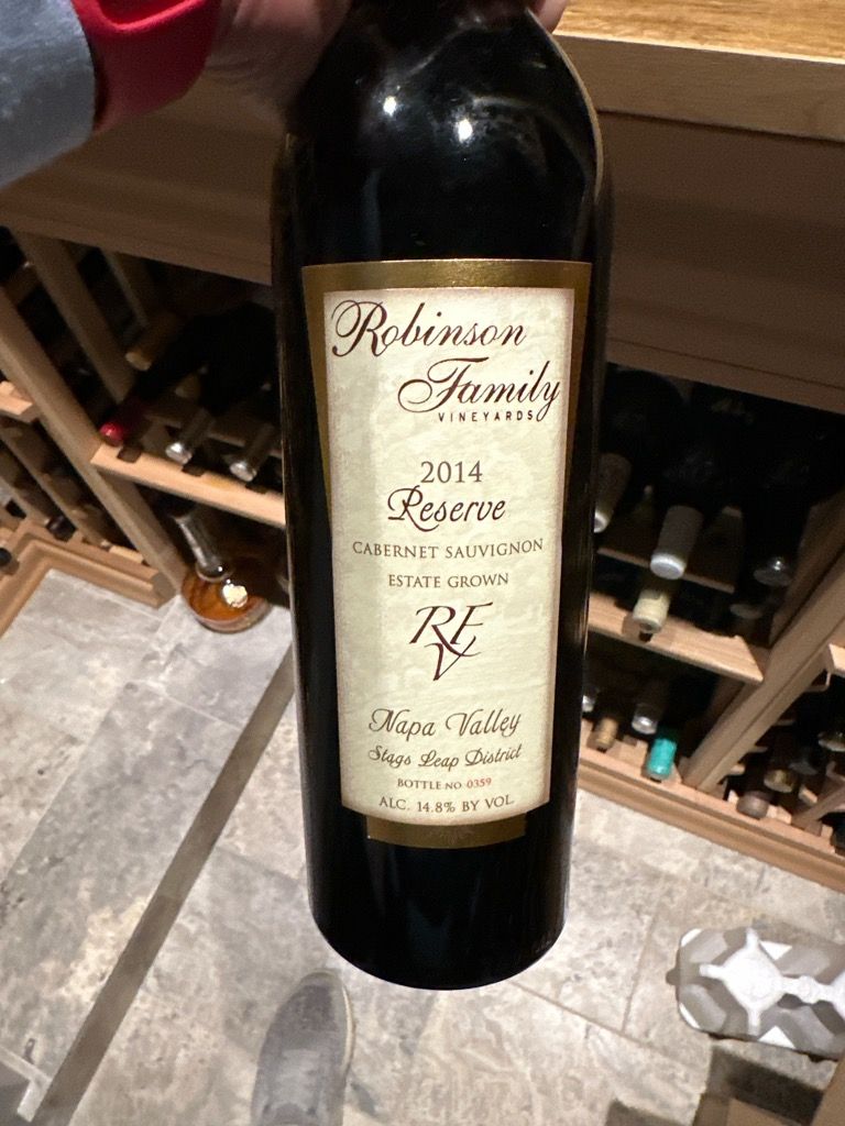 2014 Robinson Family Vineyards Cabernet Sauvignon Reserve, USA ...