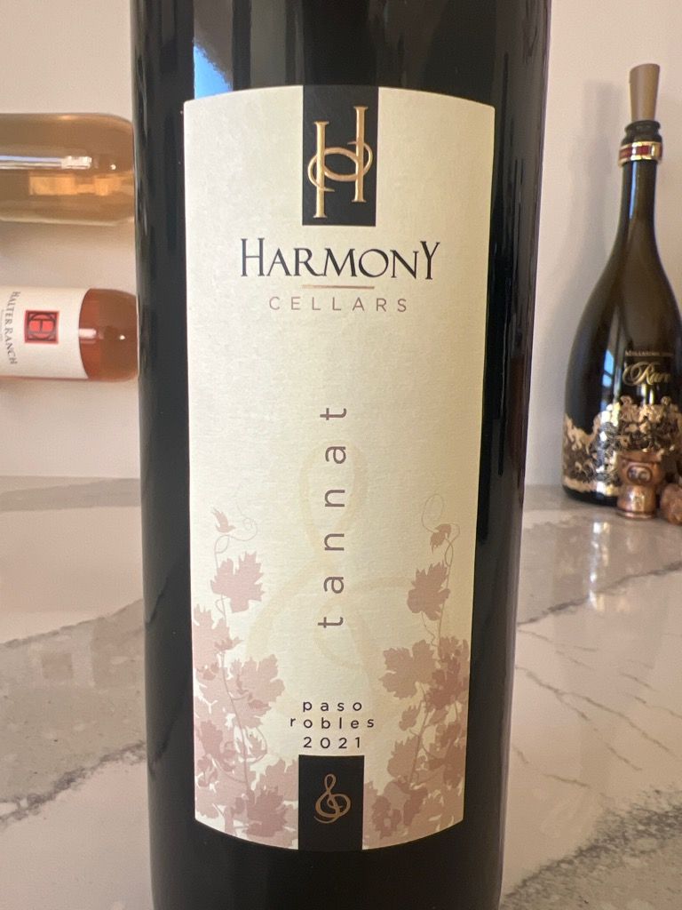 2021 Harmony Cellars Tannat, USA, California, Central Coast, Paso ...