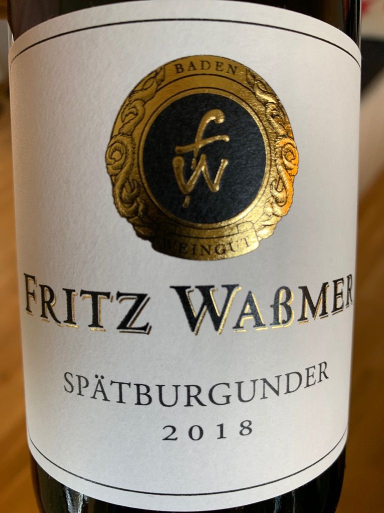 2018 Fritz Waßmer Spätburgunder QbA, Germany, Baden - CellarTracker