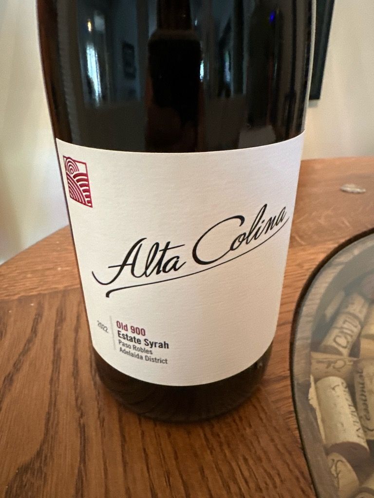 2022 Alta Colina Syrah Old 900, USA, California, Central Coast, Paso ...