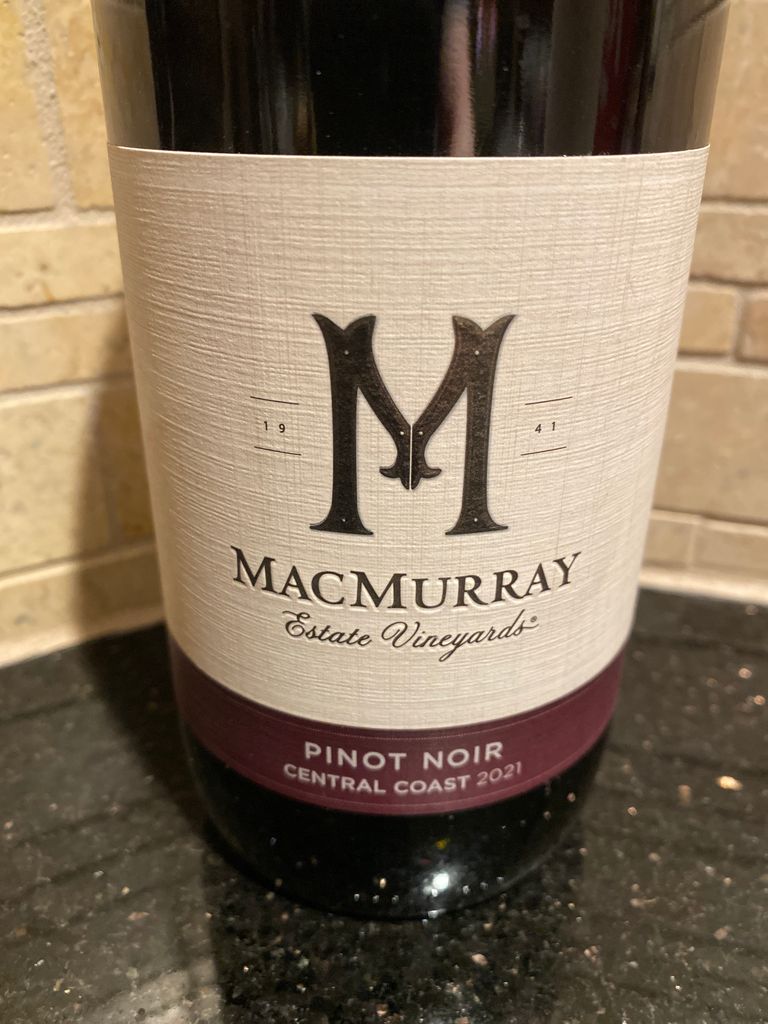 2021 MacMurray Ranch Pinot Noir Central Coast, USA, California, Central ...