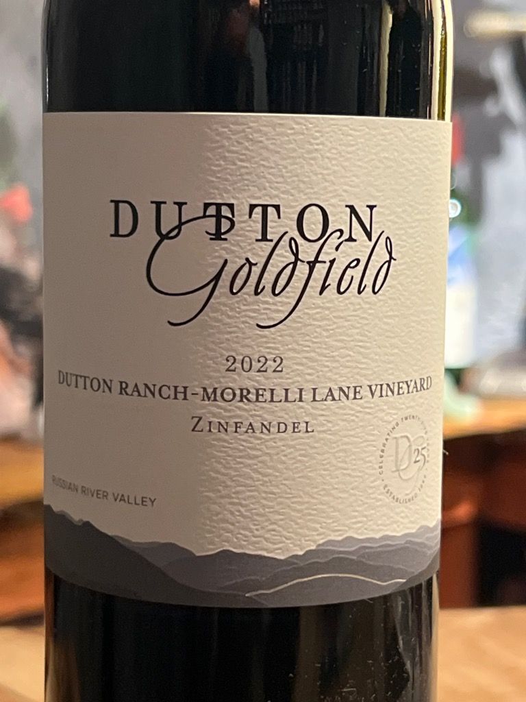 2022 Dutton-Goldfield Zinfandel Dutton Ranch Morelli Lane Vineyard, USA ...