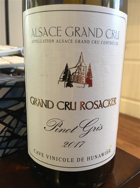 2020 Cave Vinicole de Hunawihr Pinot Gris Rosacker, France, Alsace, Alsace Grand Cru - CellarTracker