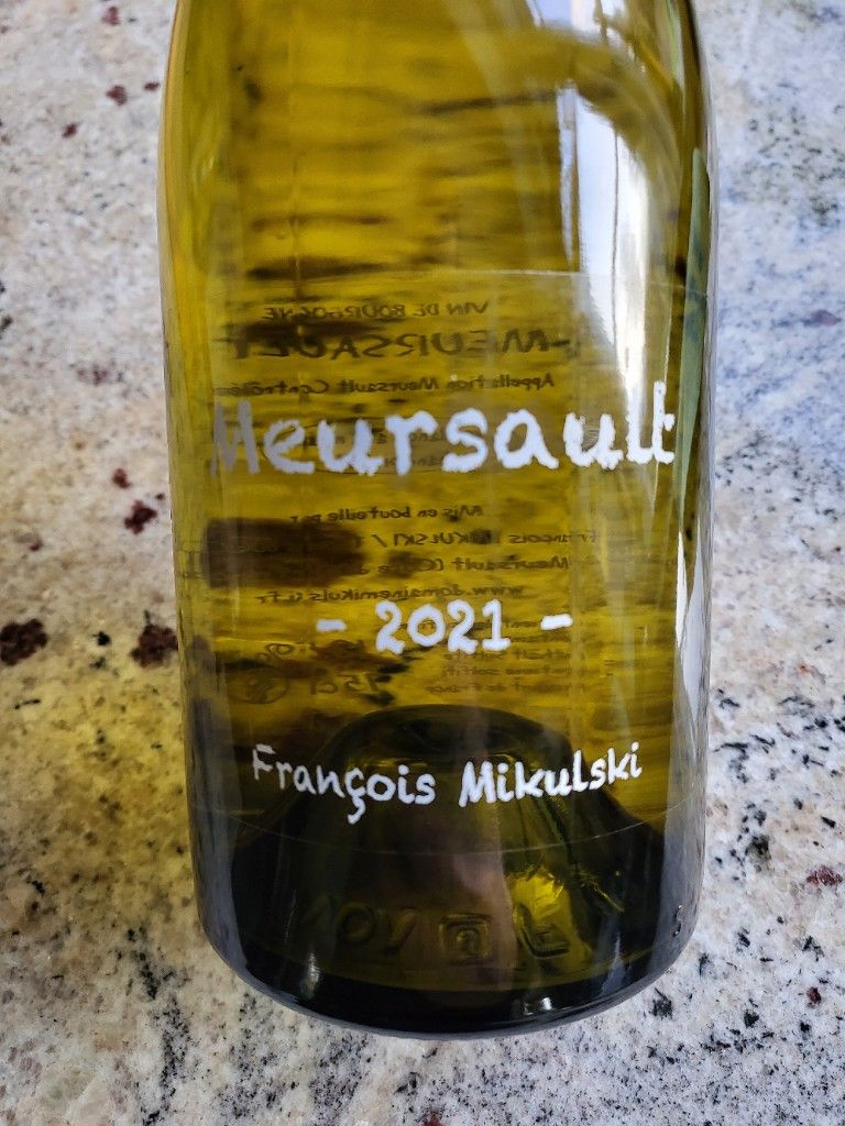 2021 Domaine François Mikulski Meursault, France, Burgundy, Côte de ...