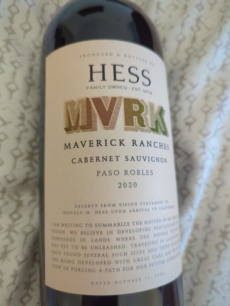 2021 The Hess Collection Cabernet Sauvignon MVRK Maverick Ranches, USA ...