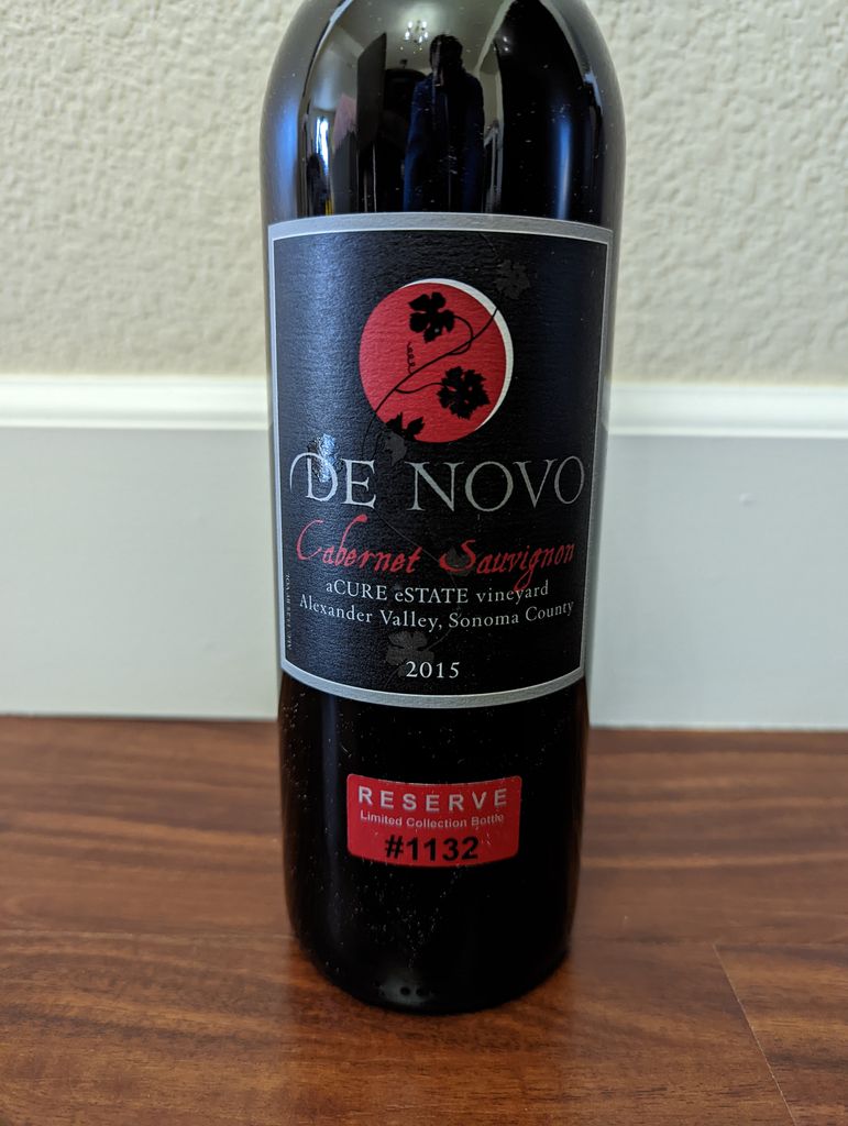 2016 De Novo Cabernet Sauvignon Reserve aCure Estate, USA, California ...