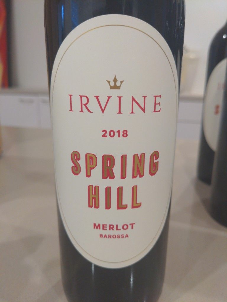 2018 Irvine Merlot Springhill, Australia, South Australia, Barossa ...