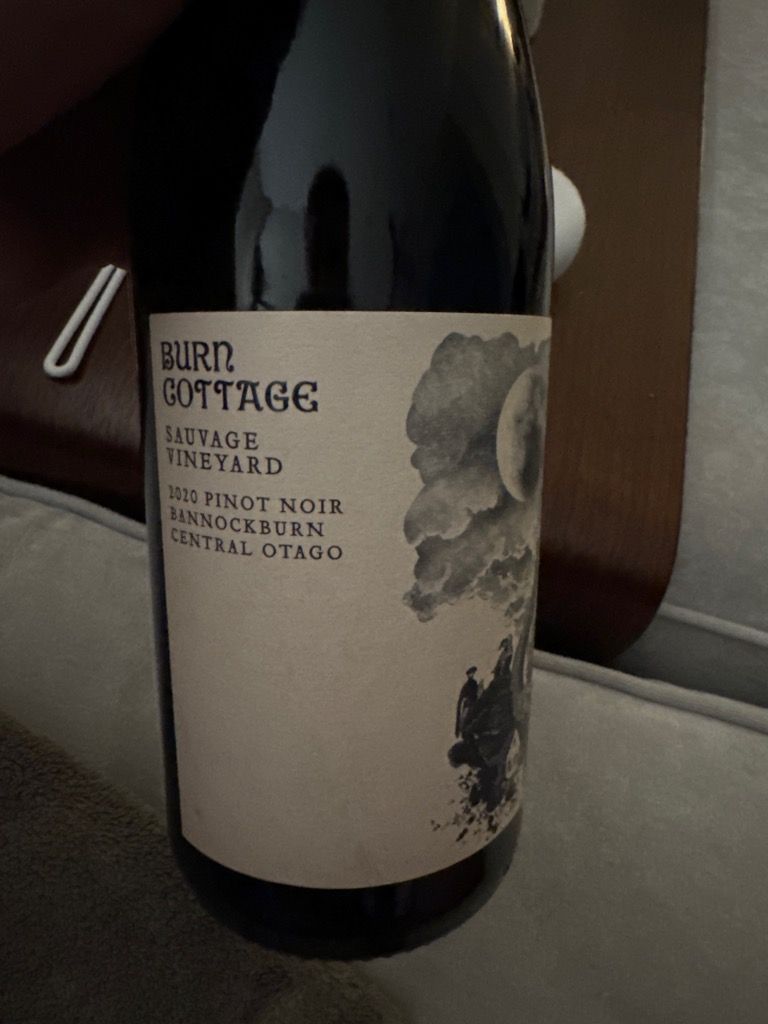 2020 Burn Cottage Pinot Noir Sauvage Vineyard, New Zealand, South ...
