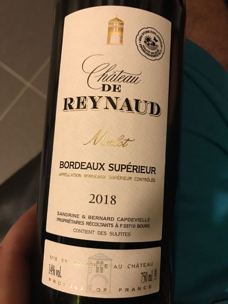 2018 Château de Reynaud, France, Bordeaux, Bordeaux Supérieur ...