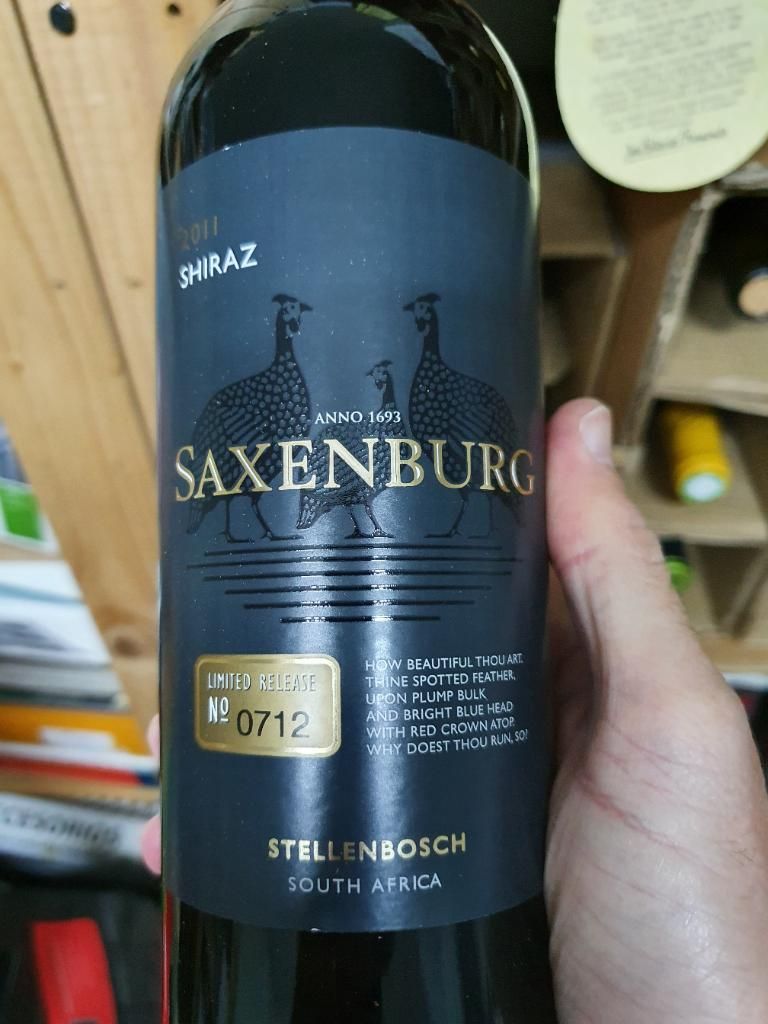 2011 Saxenburg Shiraz Private Collection, South Africa, Coastal Region ...